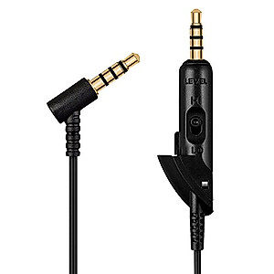 QC15 Cable Replacement Audio Extension Cord Compatible with Bose QuietComfort 15 QC15 Headphones (Black)