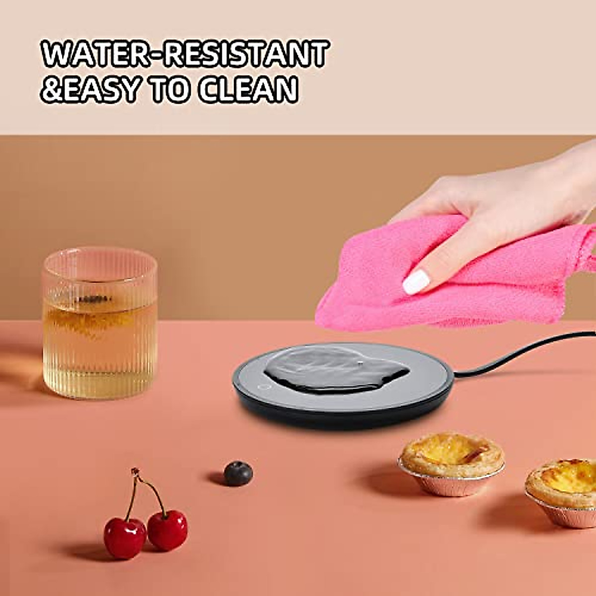 Coffee Mug Warmer, Smart Coffee Warmer for Office Desk, Cup Warmer with 2 Temperature Settings and Auto Shut Off, Electric Beverage Warmer for Coffee, Tea, Milk, Candle Warmer Plate