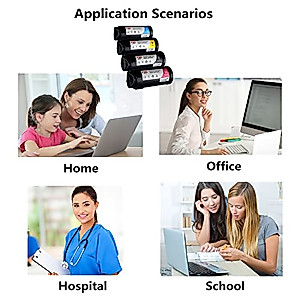 FDC Compatible 106R03862 106R03859 106R03860 106R03861 Toner Cartridges Replacement for Xerox VersaLink C505 C505S C505X C500 C500N C500DN Printers (Color, 4 Pack)