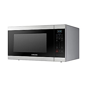 SAMSUNG Countertop Microwave Oven with 1.9 Cu. Ft. Capacity - Smart Sensor, Easy to Clean Interior, 950 Watts of Power, Auto Defrost, Child Safety Lock - Stainless Steel - MS19N7000AS/AA