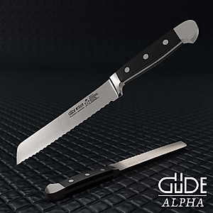 Güde Alpha Series Hand Forged/Serrated Bread Knife, 8-in - Ice Hardened Steel - Made in Solingen, Germany Since 1910