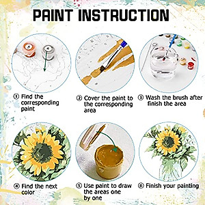 Perycomly Paint by Number for Adults Canvas, 4 Pack 16"x20" Acrylic Door Paint by Numbers, DIY Adult Paint by Number Kits, Door Oil Painting by Number for Home Wall Decor Gift