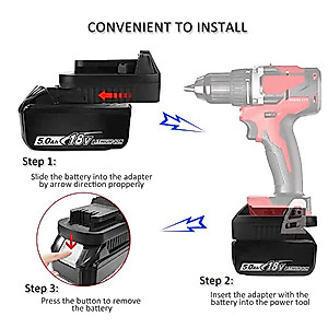 Lilocaja MT20ML Battery Adapter for Milwaukee M18 18V Tools, Makita to Milwaukee Battery Adapter Compatible with Makita 18V Max Li-ion Battery
