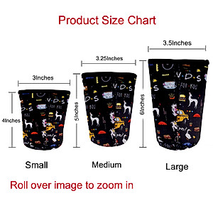 3Pack Friends TV Show Merchandise Coffee Cup Sleeve Friends Iced Coffee Sleeves Reusable Friends TV Show Gifts Neoprene Cup Sleeve for 16-32oz Cold Hot Beverages