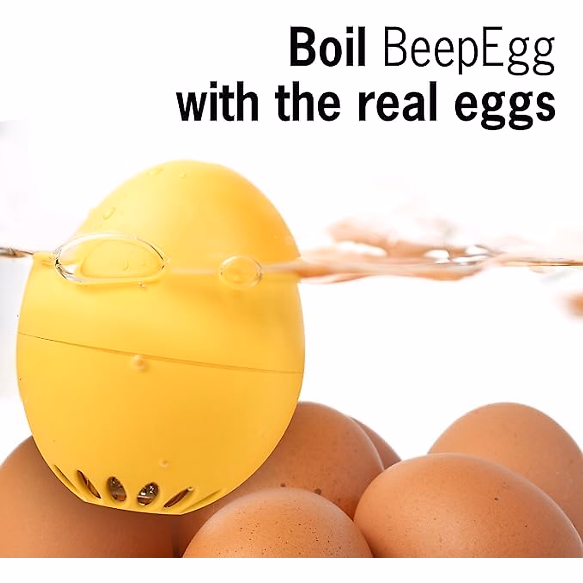 Chicken BeepEgg – Egg Timer for Boiling Eggs – Musical Egg Cooker for Soft, Medium, Hard Boiled Eggs – Food Safe – Singing Floating Egg Timer – Egg Cooker for 3 Levels of Doneness - Brainstream