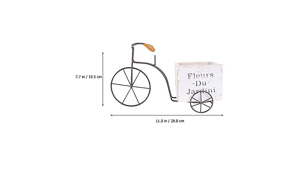 Charming Bike Flower Pot - Decorative Wooden Planter