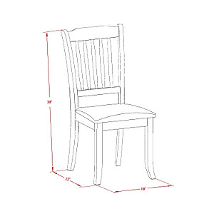 East West Furniture DLDA3-BLK-C 3 Piece Dining Set Contains a Round Dining Room Table with Dropleaf and 2 Linen Fabric Upholstered Kitchen Chairs, 42x42 Inch, Black