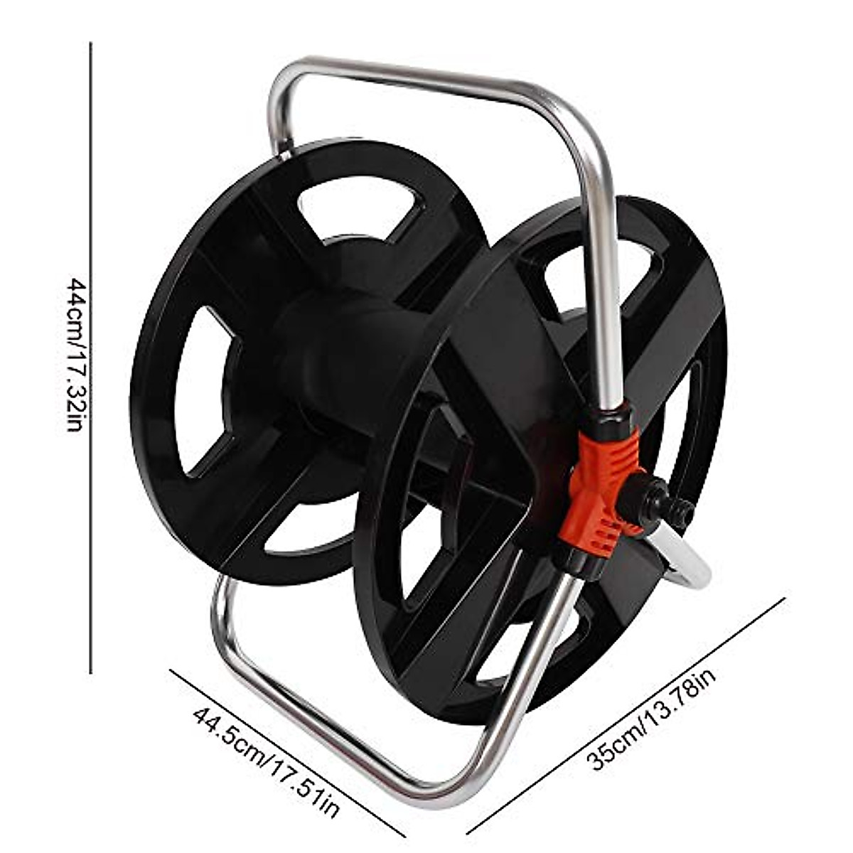 PAER Garden Hose Reel, 115 FT Portable Tote Hose Reel Cart, Rope Hose Storage Stand Water Hose Holder, Outside Water Pipe Rack Winding Tool for Garden, Lawn, Farm, Car Washes