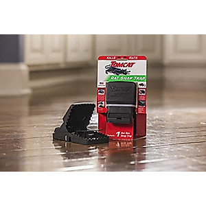 Tomcat Rat Snap Trap, 1 Rat Size Trap - Reusable - Effectively Kill Rats - Ideal for Home and Farm Use