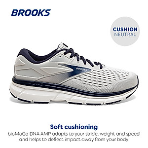 Brooks Men's Dyad 11 Running Shoe - Antarctica/Grey/Peacoat - 11 Medium