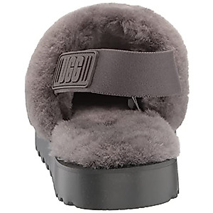 UGG Women's Super Fluff Slipper, Charcoal, 10
