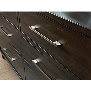 Signature Design by Ashley Wittland Mid-Century Modern 6 Drawer Dresser, Dark Brown