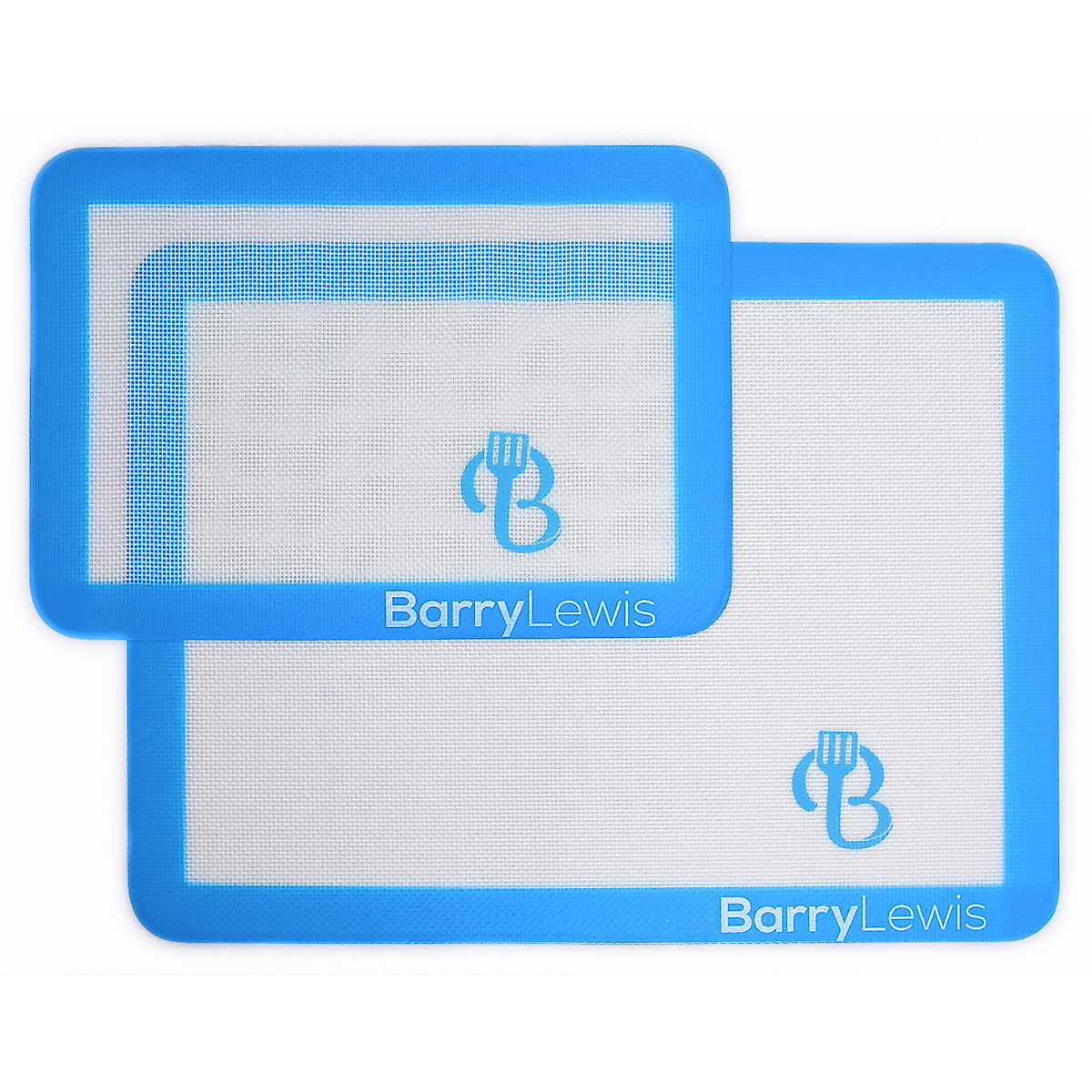 Barry Lewis Silicone Baking Mats - Non-Stick Sheet Mats - Set of 2 (15.75" x 11.75" Inches) & (11.75" x 8.25" inches)