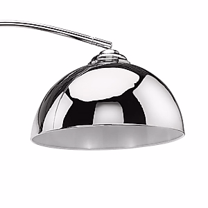 Catalina 18563-000 Mid-Century Modern Over The Sofa Curved Metal Arc Floor Lamp with Heavy Base for Living, Dorm Room, Office, 76", Chrome