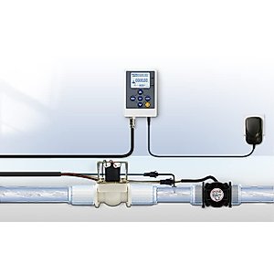 DIGITEN Water Flow Control Meter LCD Display Controller+G3/4" Water Hall Sensor Flow Meter Flowmeter Counter 1-60L/min+G3/4" Electric Solenoid Valve Normally Closed N/C+DC 12V Power Adapter