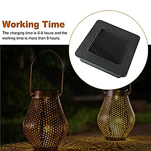 iayokocc Battery Box, Solar Lantern Light Replacement Top for Outdoor Hanging Lanterns, Square Solar Lamp Led Accessories for Garden Patio Walkway Yard(Size:2pcs)