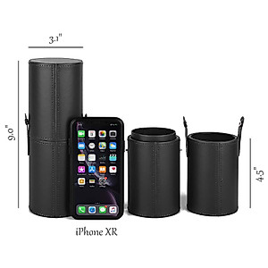 Narwey Makeup Brush Holder Travel Brushes Case Bag Cup Storage Dustproof for Women (Black)