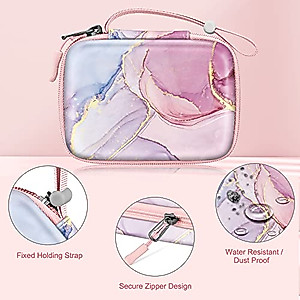 Fintie Kids Camera Case Compatible with Seckton/GKTZ/WOWGO/OMZER/Suncity/Agoigo/Ourlife/Rindol/Unicorn Toys Digital Camera & Video Camera, Hard Carrying Bag with Inner Pocket, Dreamy Marble