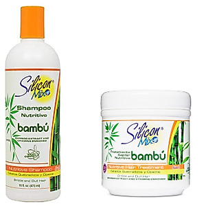 Silicon mix hair treatment and shampoo 16 oz Combo Set (BAMBOO)