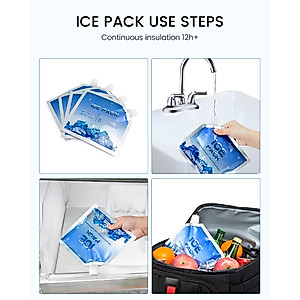 Sucipi Cooler Backpack 54 Cans, Leak-Proof Insulated Backpack with 4 Ice Packs, Double Deck Cooler Bag Up to 12 Hours,Soft Lightweight Lunch Backpack for Men Women to Work Beach Camping Picnic (Black)