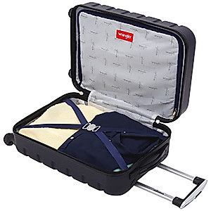 Wrangler 20" Spinner Carry-On Luggage, Navy Blue