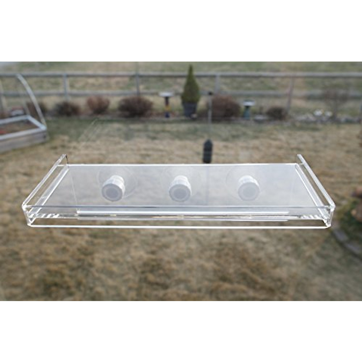 LaBrinx Designs Medium Suction Cup Shelf - Live Plants, Windows, and Bathrooms