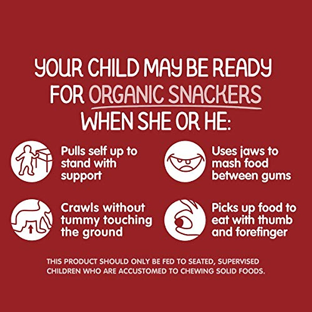 Happy Baby Organic Snackers Baked Grain Snack for Crawling Babies, Tomato and Basil, 1.5 Ounce (Pack of 6)