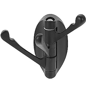 Towel Hooks Rotating Coat Hooks for Hanging with 3 Swivel Arms Wall Mounted Towel Holder Space Saving Hanger for Bathroom Kitchen Black Black Hooks