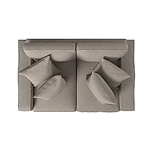 Sunset Trading Americana Slipcovered Loveseat, 36"H x 38"D X 62"W, Light Gray