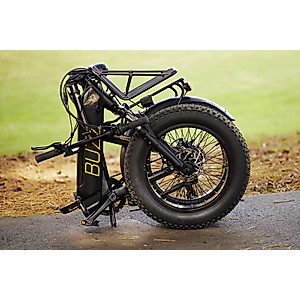 Buzz Centris 20” Fat Tire Folding eBike, Off Road ebike, 500W Rear Hub Motor, Class 2 eBike 20 MPH Pedal Assist and Throttle, 6-Speed Shimano Twist Shifting, Black