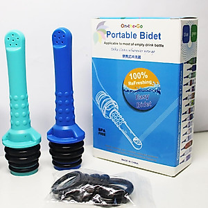 ALsUp 2PCS Backpacking Bidet,Portable Bidet for Toilet,Travel Bidets, Universal Shower Pipe for Traviling,Hand Personal Bidet Sprayer for Toilet, Anal Perineal Cleansing Bottle for Men,Women (2PCS)