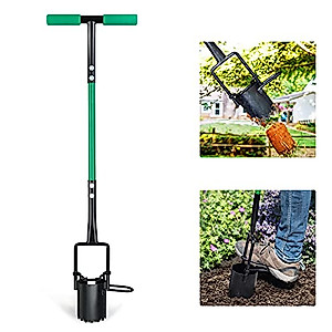 Altdorff 5-in-1 Lawn and Garden Tool, Updated Bulb Planter Long Handle for Digging, Weeding, Soil Sampler, Transplanting, Sod Plugger