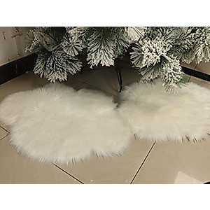 Woolous Cloud Faux Fur Rug - Nursery Fluffy Shaggy Cloud Shape White Rug - Faux Sheepskin Fur Area Rug Carpet - Kids Rug for Cozy Bedroom Decor - Living Room Rug (2 Pack, 2.4x1.8 ft)