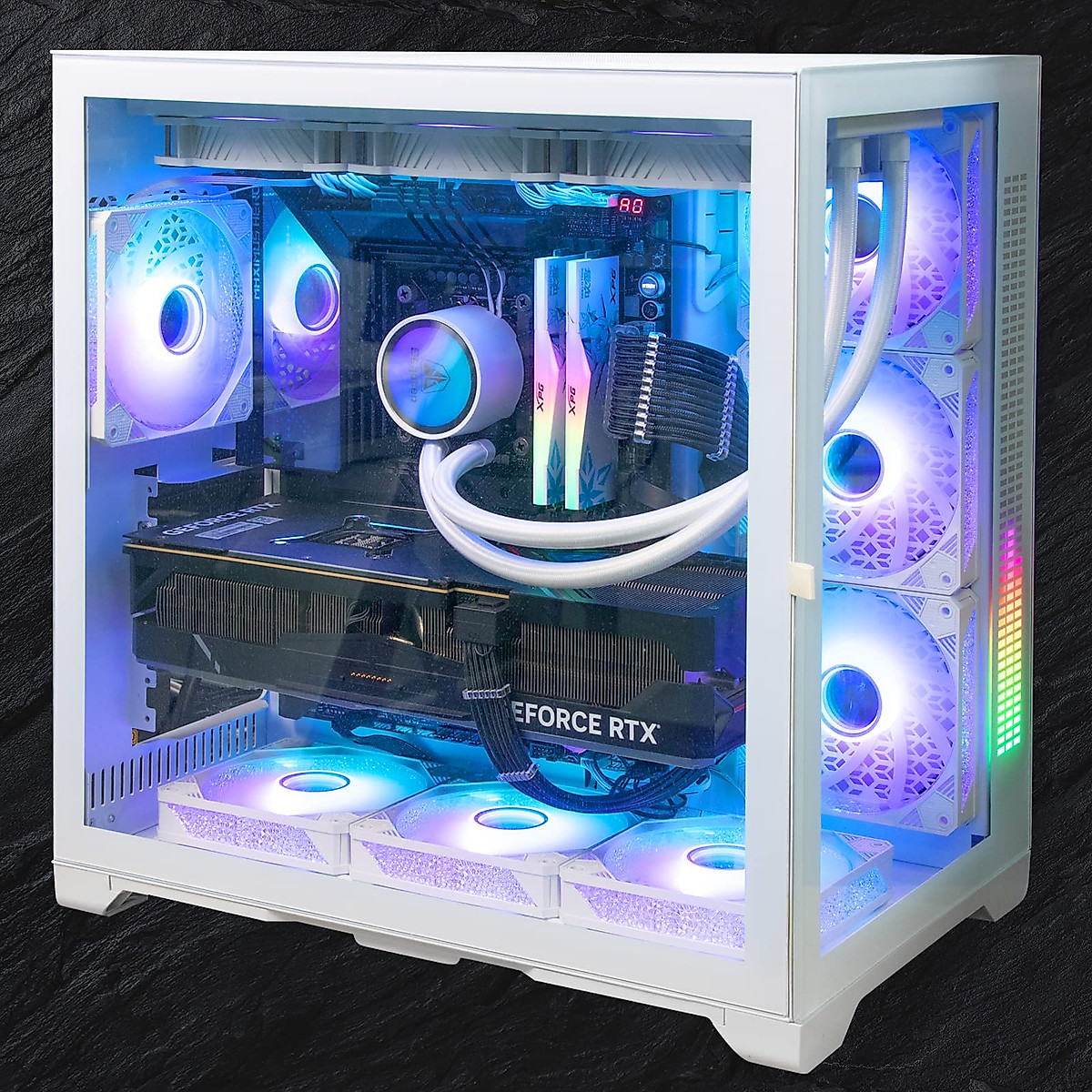 Sirlyr 90 Degree 12VHPWR Connector, 12+4 to 3 * 8 Pin Modular Cable, Sleeved 16 Pin GPU Cable for RTX3090Ti, 4080, 4090 Compatible with Corsair, Great Wall, Thermaltake Power Supply - Black