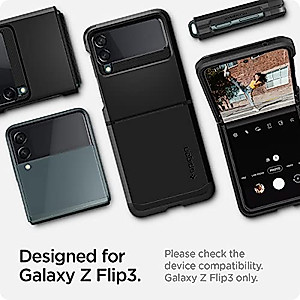 Spigen Tough Armor [Hinge Protection Technology] Designed for Galaxy Z Flip 3 5G Case (2021) - Black