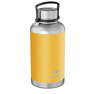 Dometic 64oz Double Wall Insulated Wide Mouth Stainless Steel Thermo Bottle with Stainless Steel Screw-On Cap, Glow