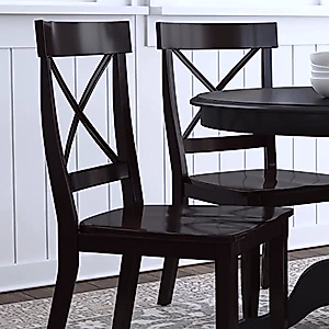 Classic Black 5 Piece 42" Round Dining Set by Home Styles