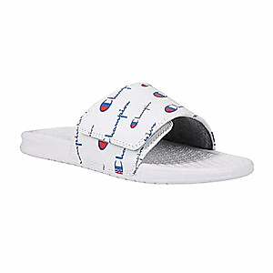 Champion Unisex Athletic Slide Sandal, Size US Women's 11/Men's 9 (White)
