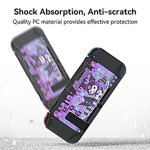 YOCORE Cute Slim Switch Protective Case Cover Dockable Protective Case Compatible with Switch,Anti-Scratch and Shock-Absorption Design Cover Skin-KLM Play Time