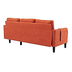 Eafurn Reversible Sectional Sofa & Couches with Storage Chaise, Velvet Upholstered Pull Out Sofa Bed, L-Shape Corner Sofacama Cama Couch for Living Room, Office and Small Apartment