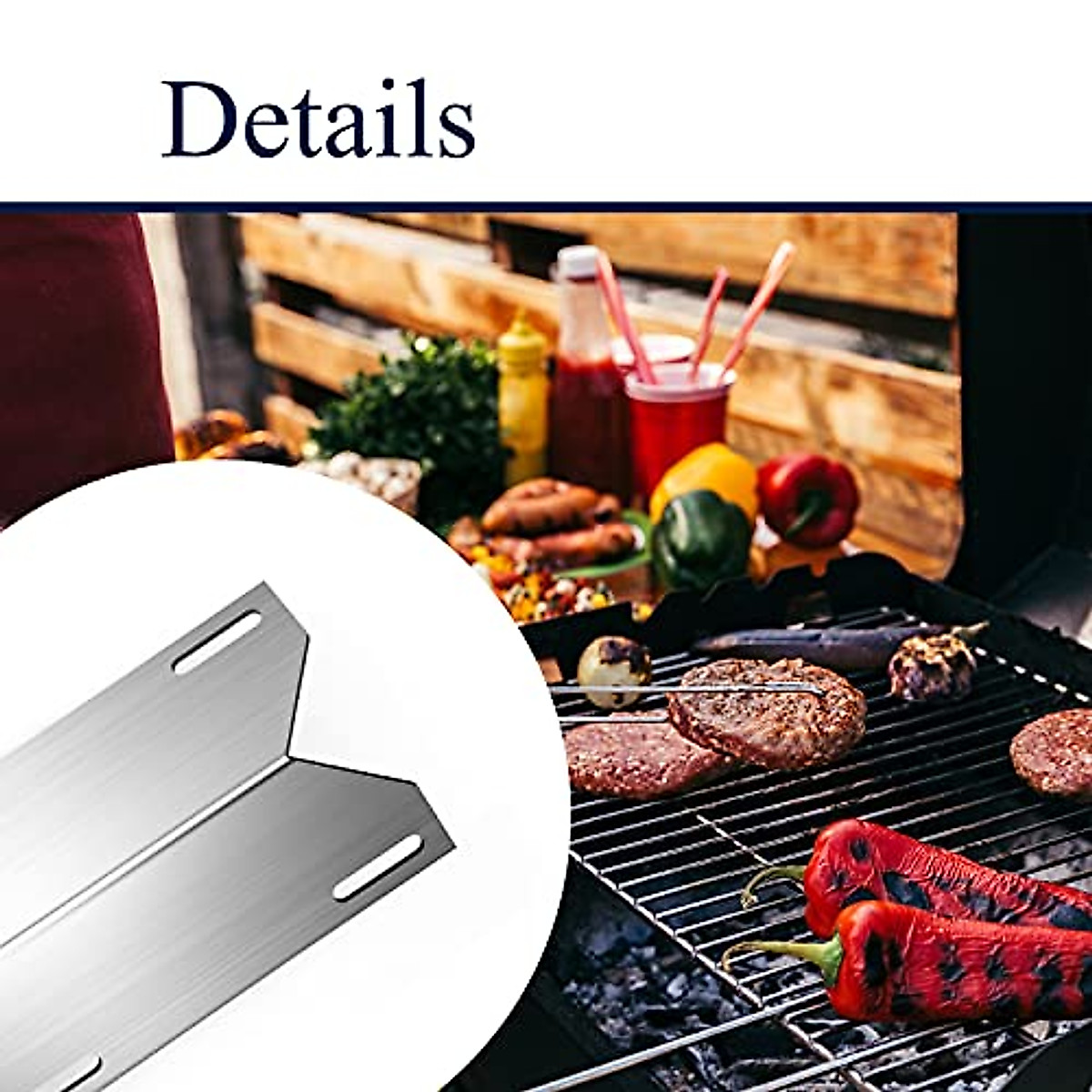 Boloda SPA231 Flavorizer Bar,Stainless Steel Heat Plate Replacement for Charmglow 720-0036，Kirkland 720-0025 Nexgrill 720-0016 Chateau 720-0058 Classic 720-0083-04R,Heat Shield,Burner Cover, Heat Tent