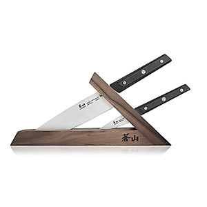 Cangshan TG Series 1021325 Swedish 14C28N Steel 3-Piece TAI Knife Block Set, Walnut