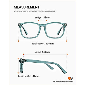 TIJN Unisex Stylish Square Non-Prescription Eyeglasses Glasses Clear Lens Women Men Eyewear