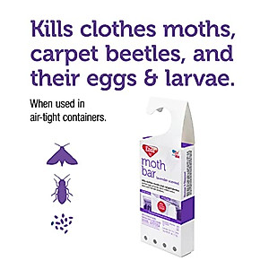 Enoz Lavender Scented Moth Bar, Kills Clothes Moths, Carpet Beetles, Eggs and Larvae, 6 oz Bar (Pack of 3)