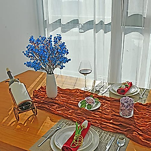 Mandy's 6 Bundles Royal Blue Flowers Silk Babys Breath Artificial Flowers Fall Flowers Gypsophila Bouquet 19.7" for Home Kitchen Wedding Party Decorations (Vase not Include)