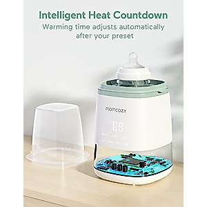 Momcozy Smart Baby Bottle Warmer, Fast Baby Milk Warmer with Accurate Temperature Control and Automatic Shut-Off, Multifunctional Bottle Warmers for Breastmilk or Formula