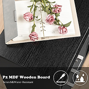 Bonnlo 26" H 3 Drawer File Cabinet with Lock, Rolling File Cabinet Under Desk, Mobile File Cabinets for Home Office, Wood Black File Cabinet Printer Stand for Letter Size Hanging/Manila File Folders