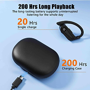 Q63 Wireless Earbuds for Motorola Moto G Stylus 5G with Immersive Sound True 5.0 Bluetooth Over The Ear Sport Headphones with a Charging Case - Stereo Calls Touch Control IPX7 Sweatproof Deep Bass