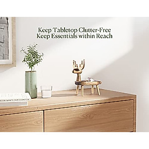 Dofira Deer Wood Key Tray for Entryway Table, Jewelry Holder Organizer, Decorative Catchall Tray with Antler Hanging Rack & Serving Platter, Lucky Gift for Christmas, Birthday, Wedding, Anniversary