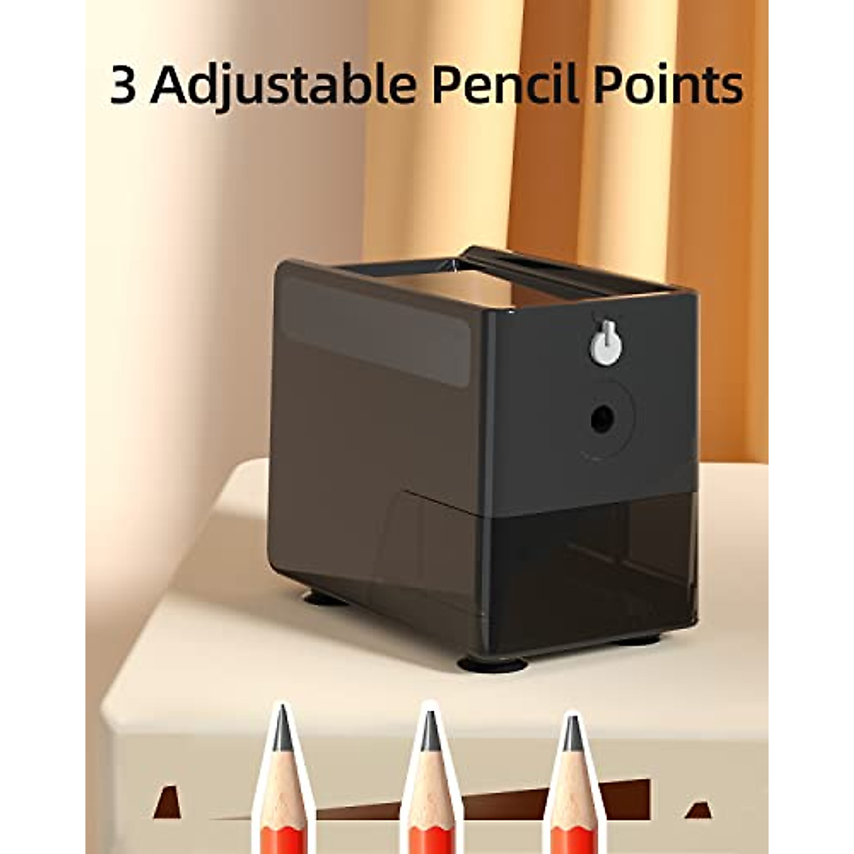 ZMOL Electric Pencil Sharpeners, Classroom Pencil Sharpener,Heavy Duty for 6-8mm Wooden/Colored Pencils,3 Sharpness Settings,Essential School Supply for Classroom Office Home